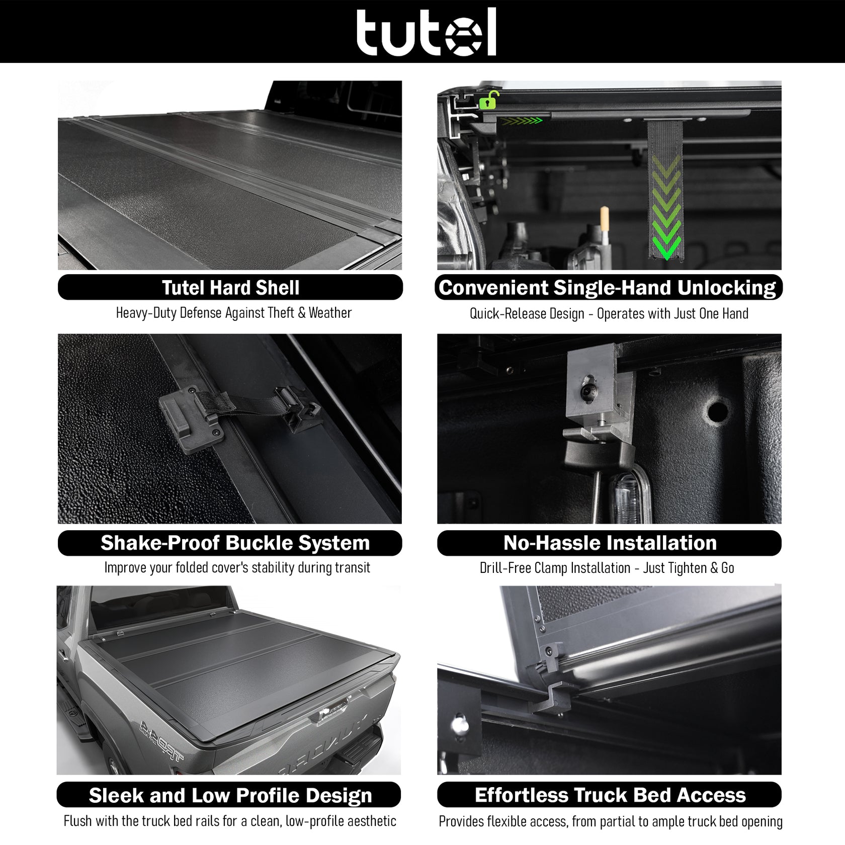 Chevy Silverado/GMC Sierra 2019-2025 - Tutel Low Profile Tonneau Cover
